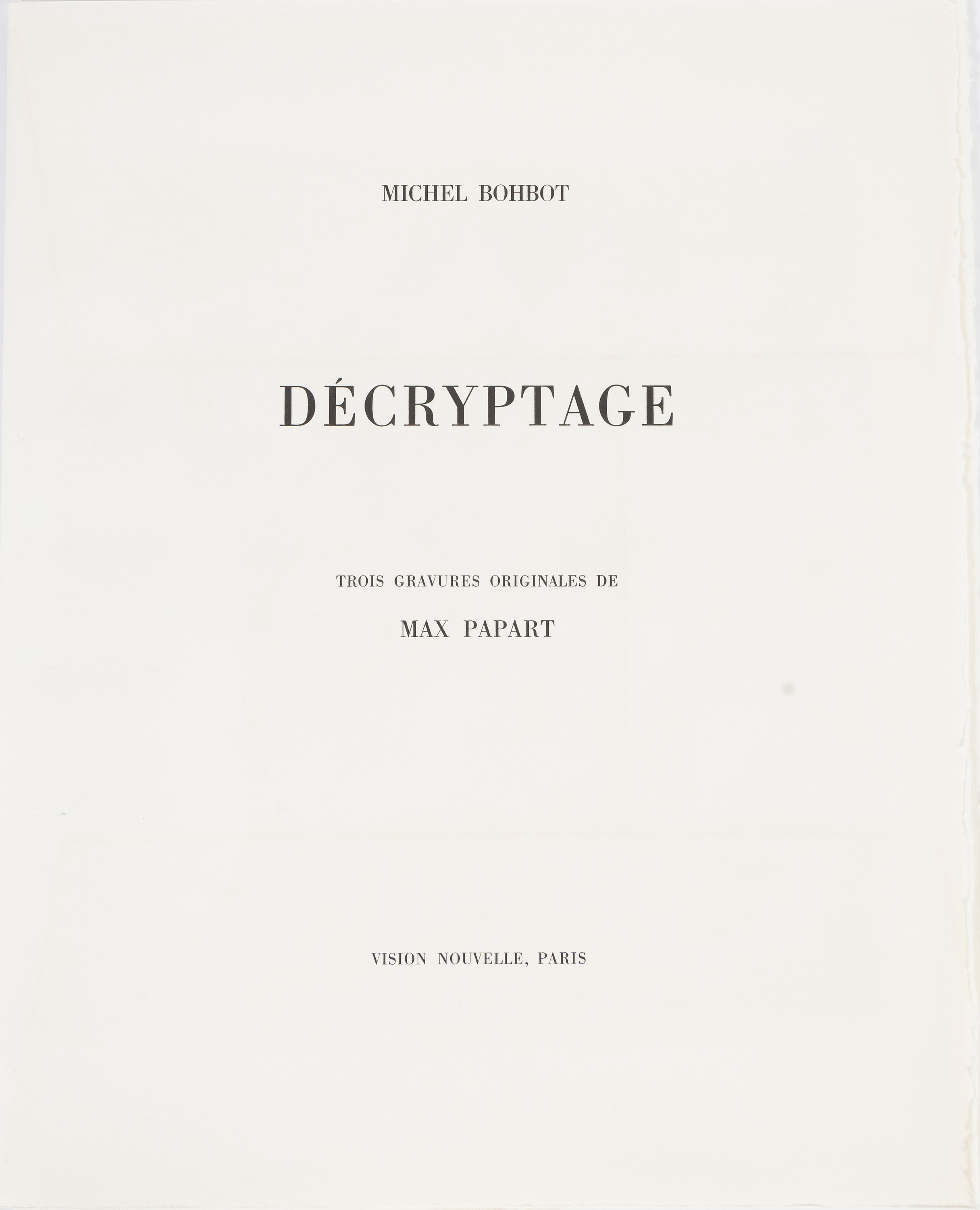 Max Papart, mapp med 3 färgetsningar, 1977, signerade 15/75. - Bukowskis