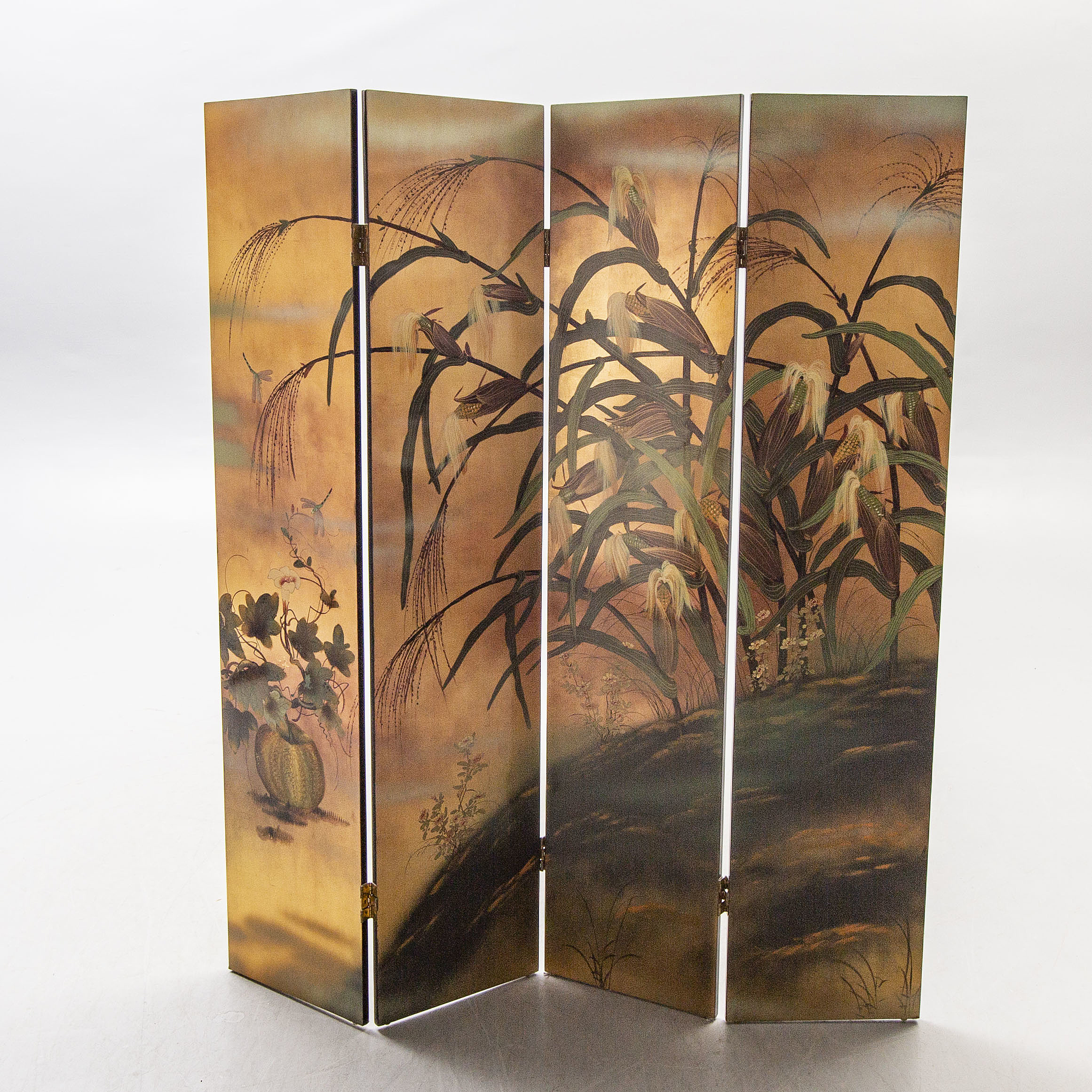 A Japanese late 20th century folding screen. - Bukowskis