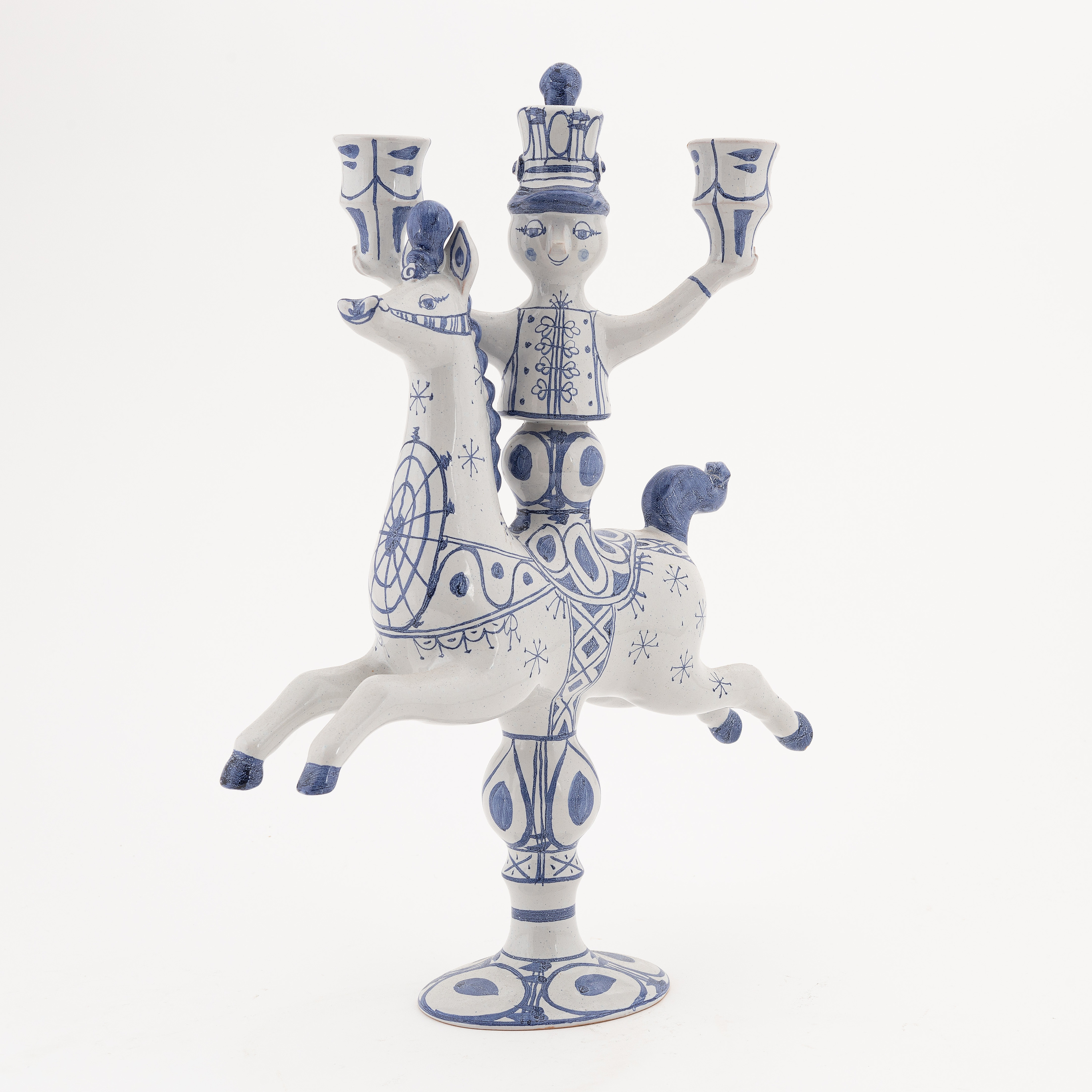 Björn Wiinblad, a faiance candelabra, his own studio, Denmark, dated ...