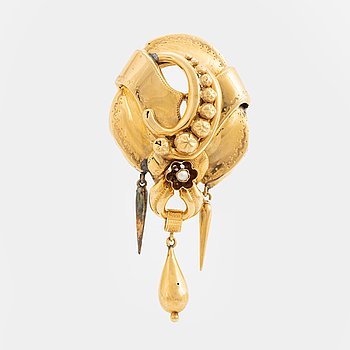 Brosch, 18K guld, Gustaf Dahlgren & Co, Malmö 1881. - Bukowskis