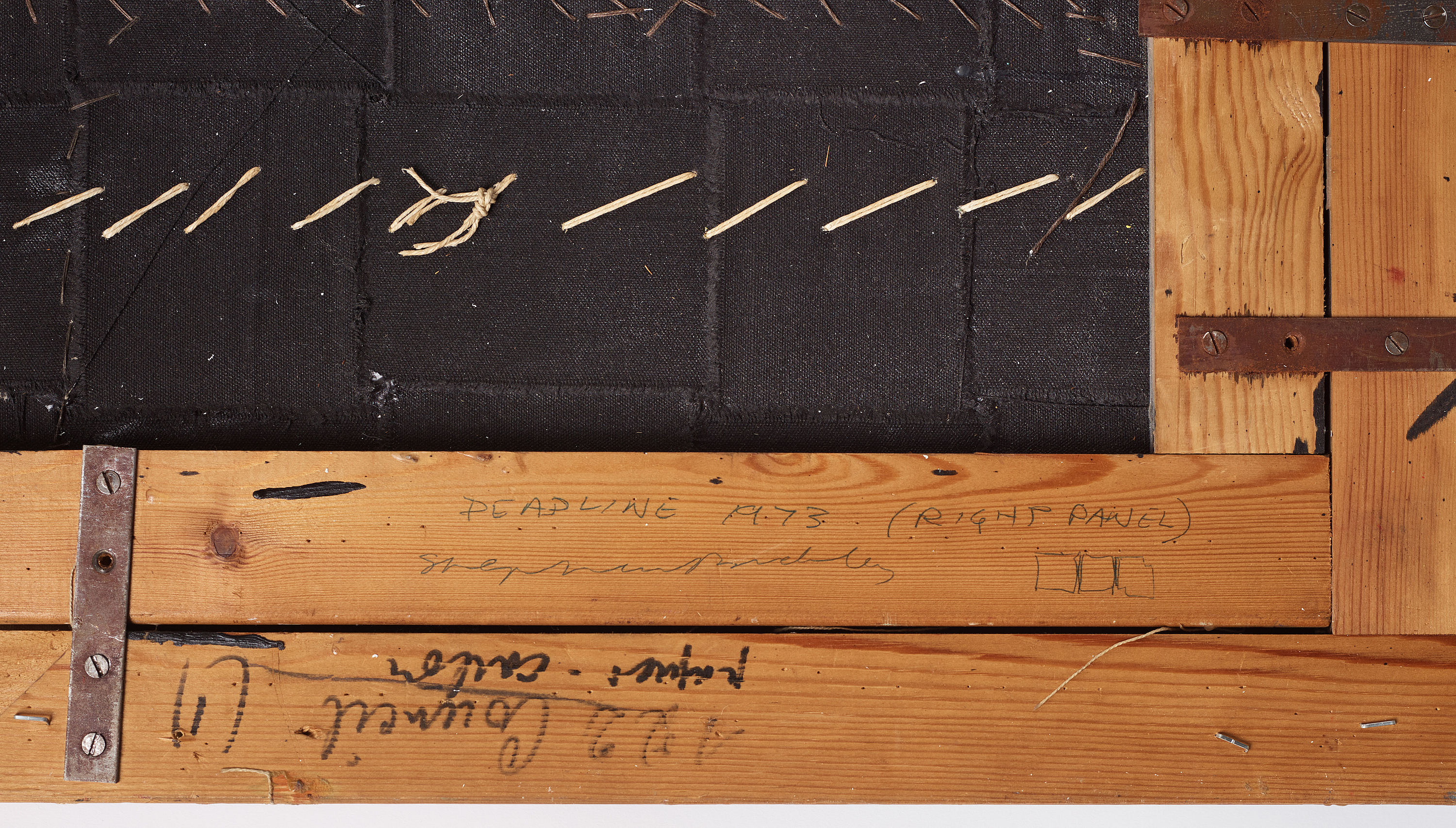 Stephen Buckley, mixed media, polyptych, signed and dated 1973 on verso ...
