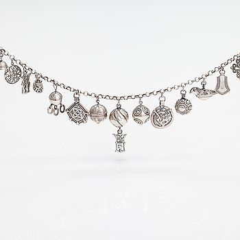 Kalevala koru, halsband, silver. Helsingfors 1974. - Bukowskis