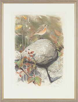 Lars Jonsson, lithograph in colours, signed 32/310. - Bukowskis