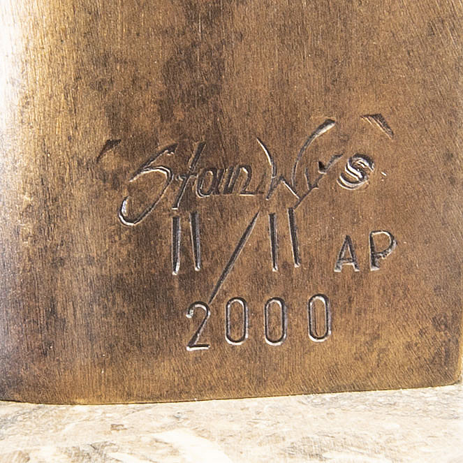 Stan Wys, bronze sculpture signed dated and numbered 11/11AP 2000 ...