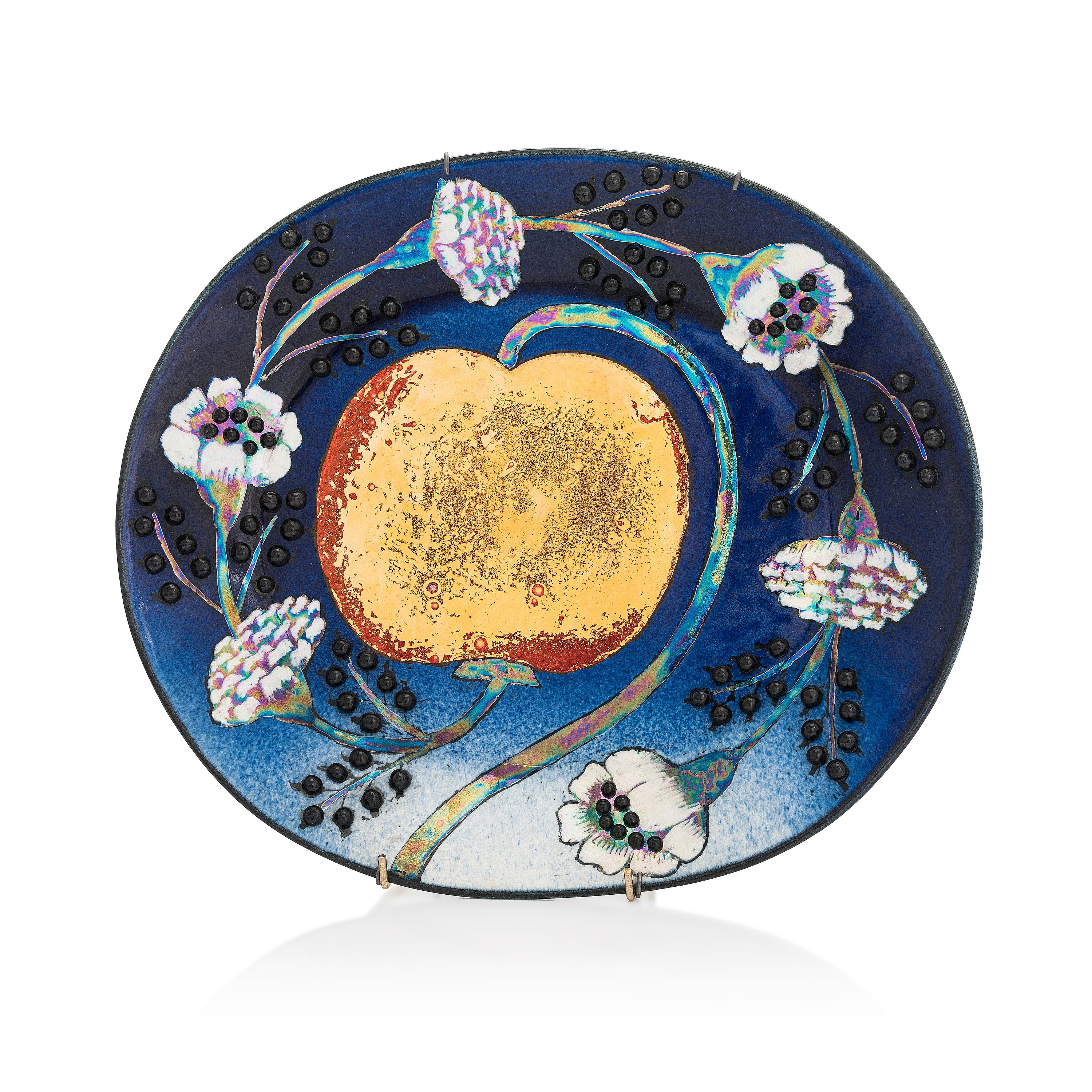 Birger Kaipiainen, dekorationsfat, stengods, signerad Kaipiainen Arabia ...