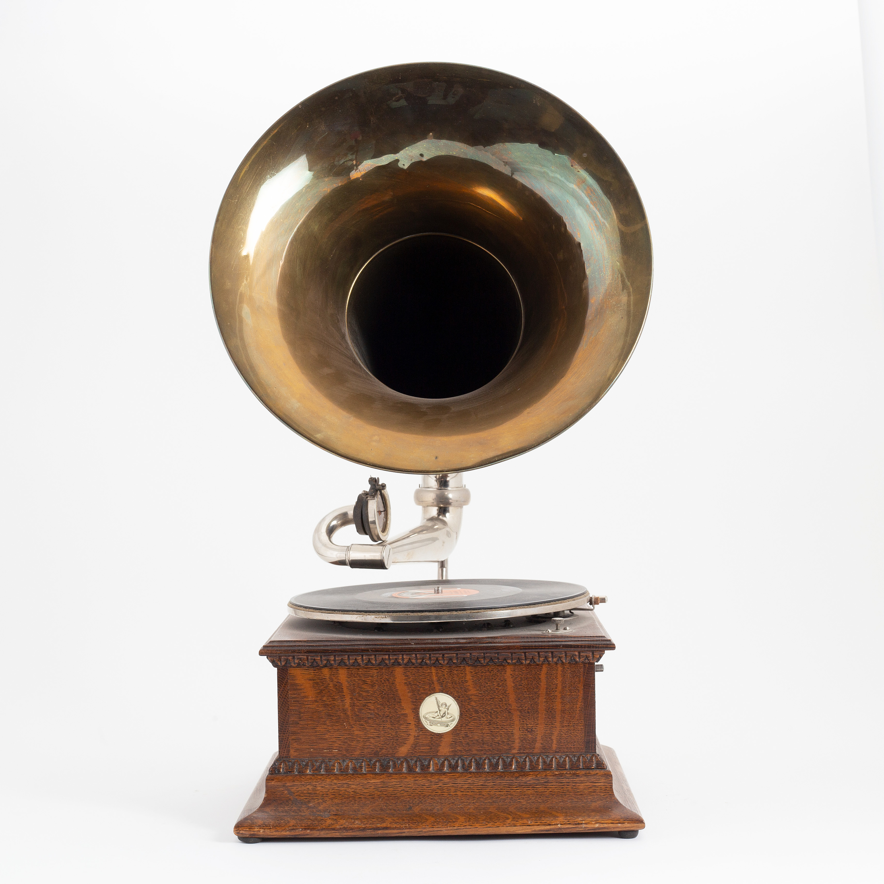 An Exhibition Gramophone & Typewriter LTD horn gramophone, United ...
