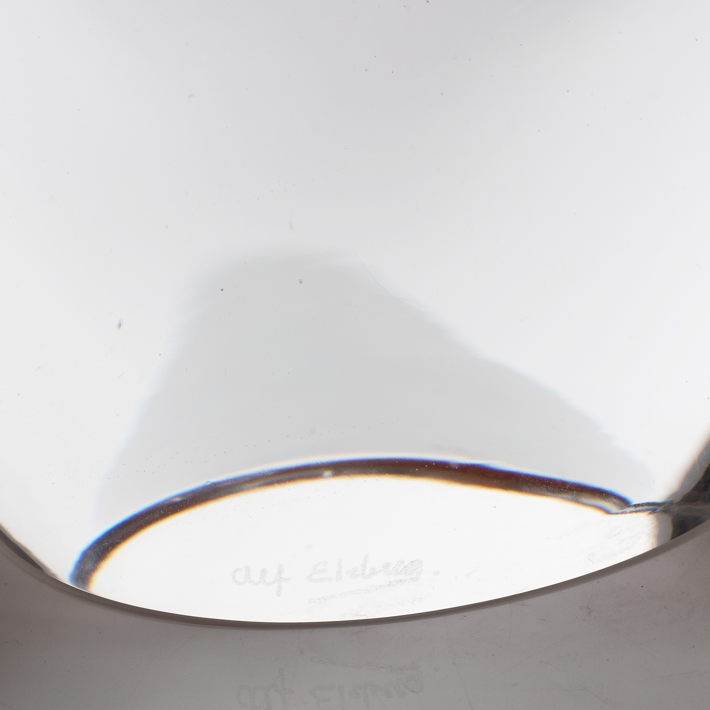 Alf Ekberg, a signed glass sculpture. - Bukowskis