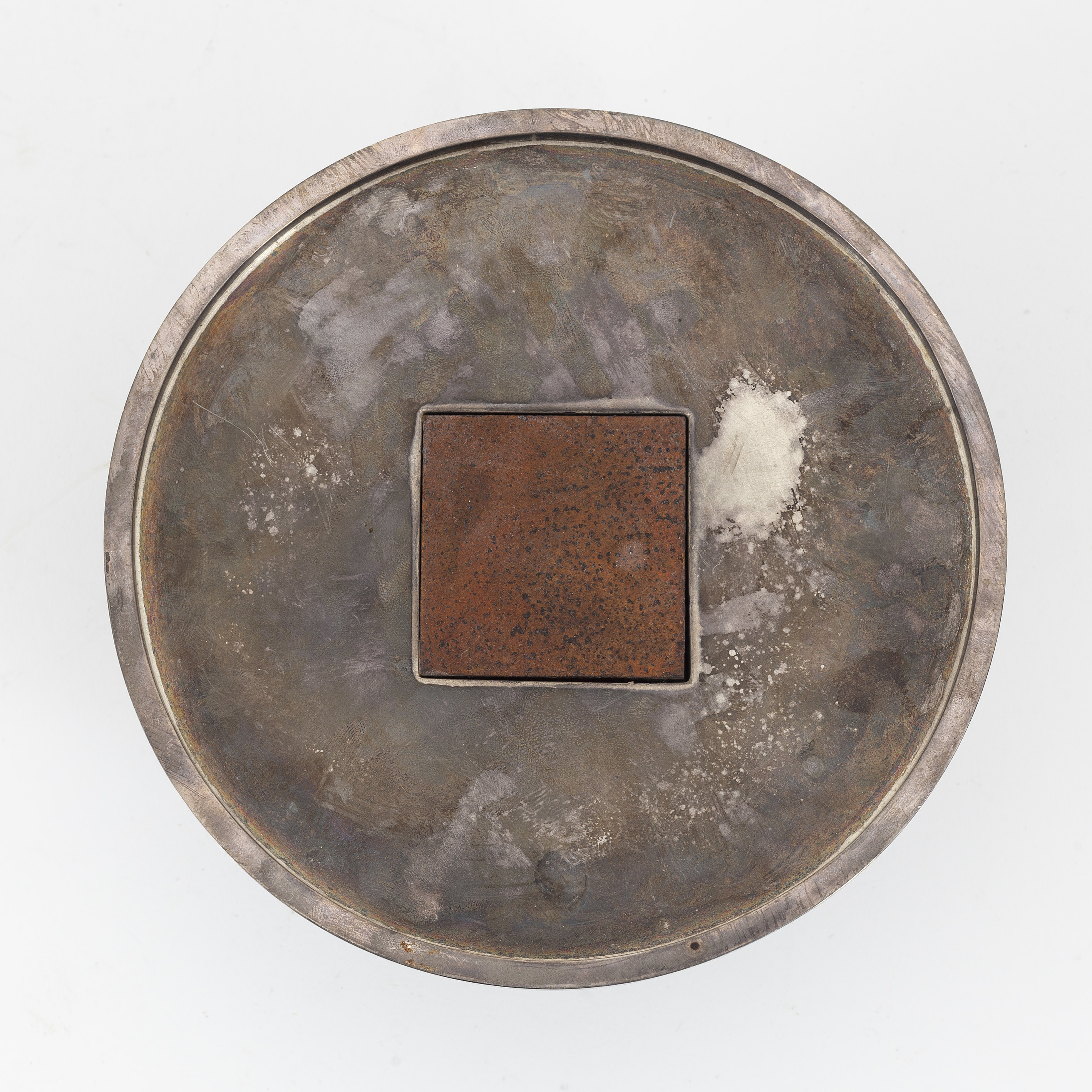 Karl Heinz Sauer, a sterling silver and iron dish, Västerås 2006 ...