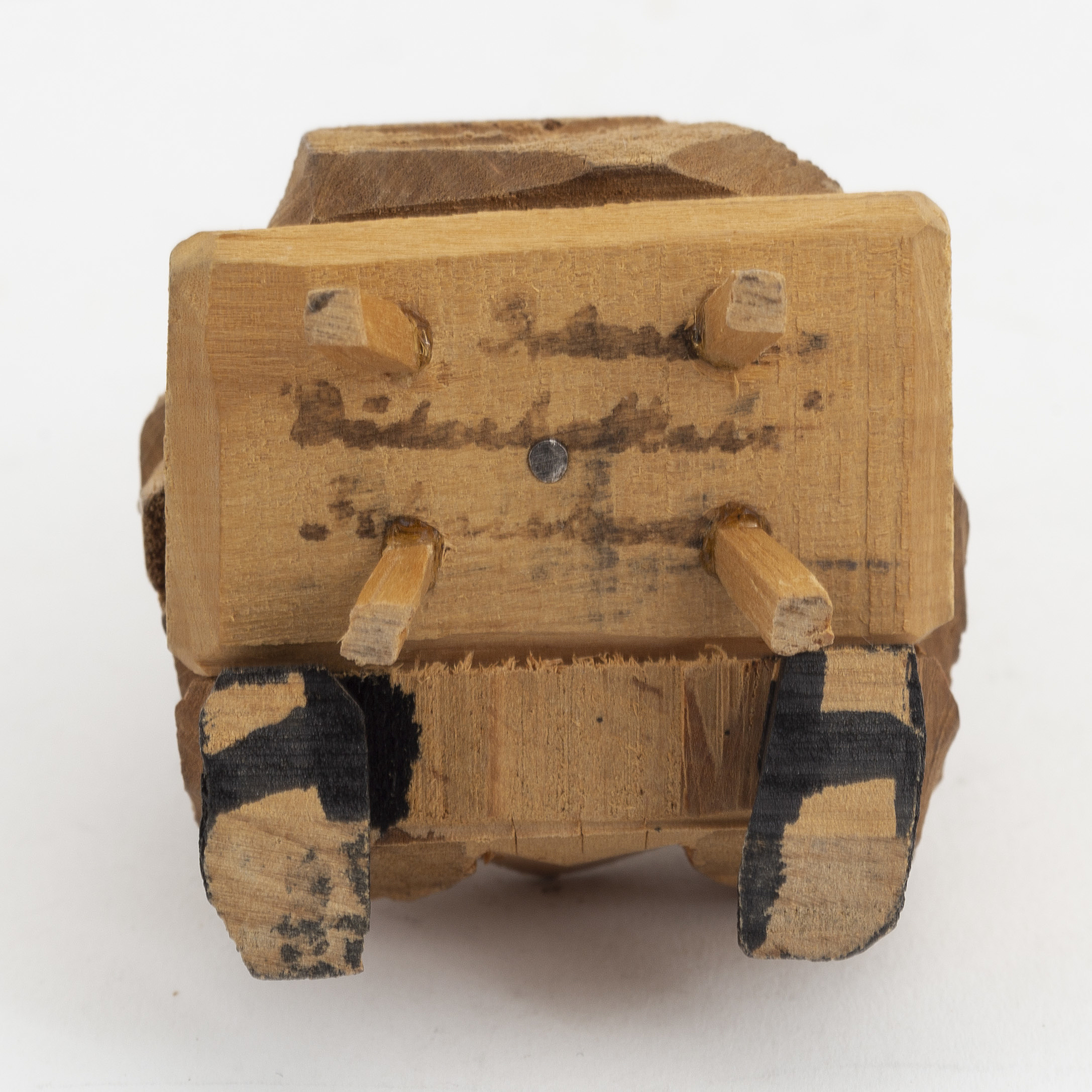 Axel Petersson Döderhultarn, a carved wood two-piece sculpture group ...