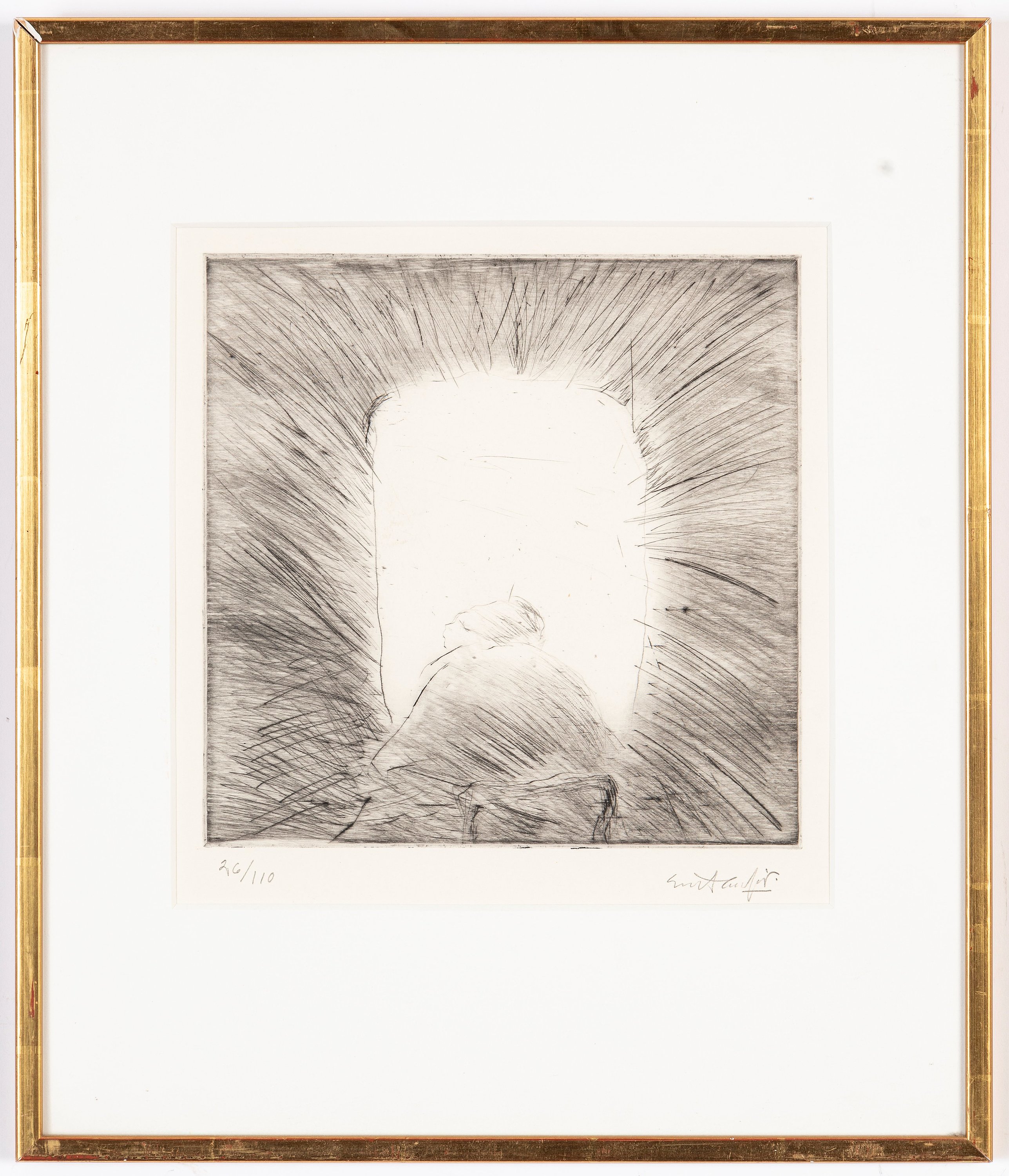 Evert Lundquist, "Vid fönstret (Genom porten)". - Bukowskis