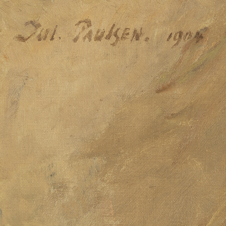 Julius Paulsen, olja på duk, signerad och daterad 1904. - Bukowskis