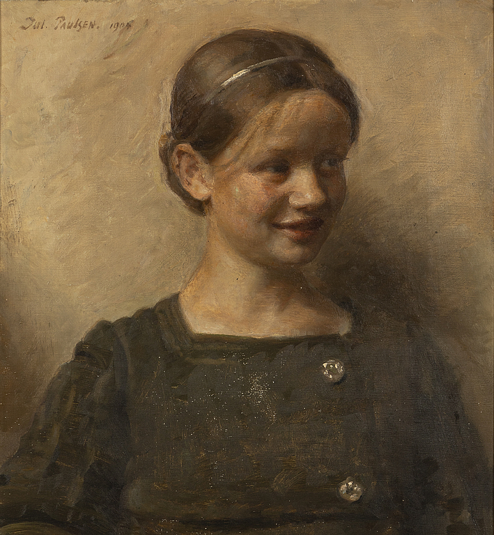Julius Paulsen, olja på duk, signerad och daterad 1904. - Bukowskis