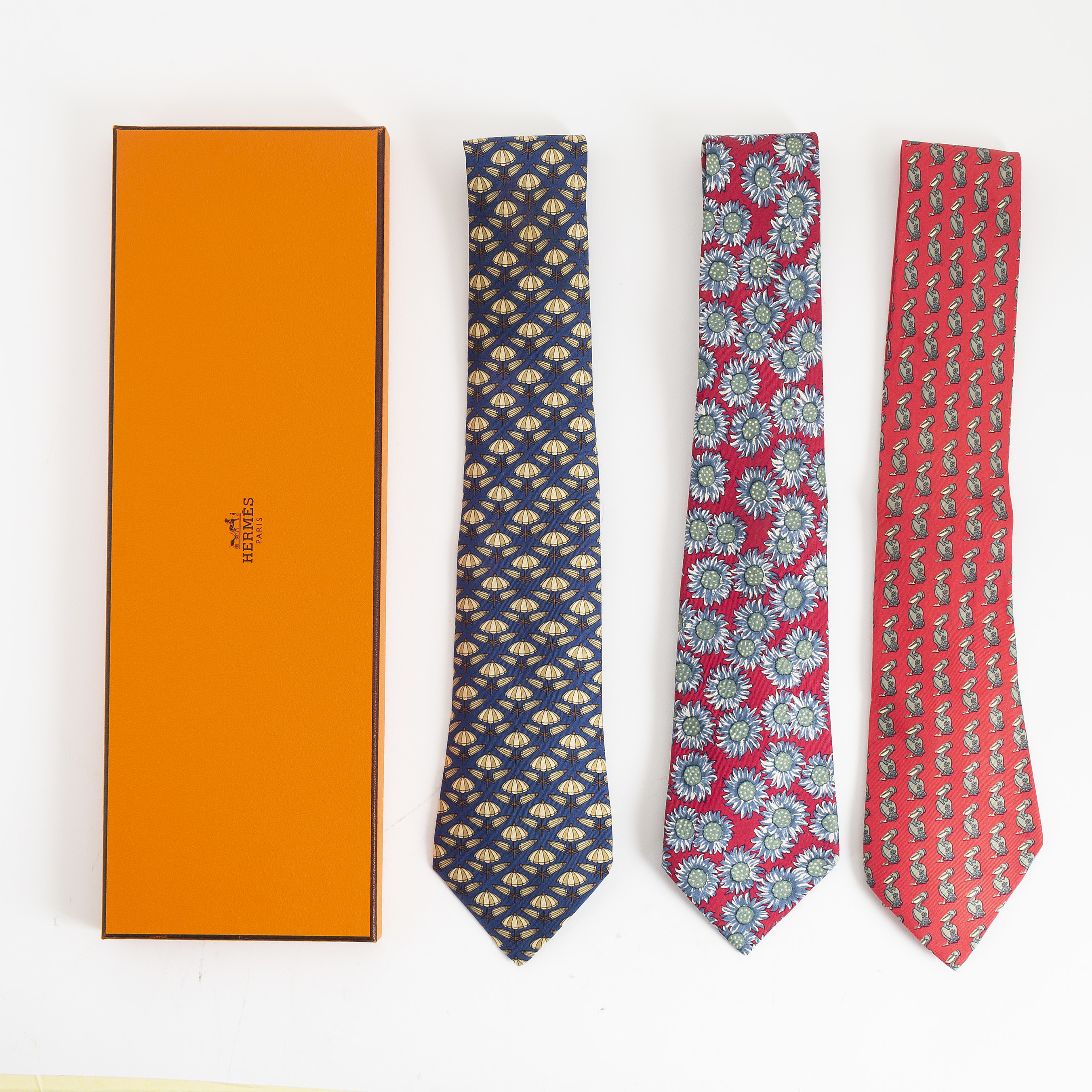 Hermès, slipsar, 3 st. - Bukowskis