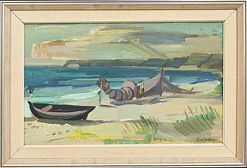 Gerhard Wihlborg, olja på pannå signerad. - Bukowskis