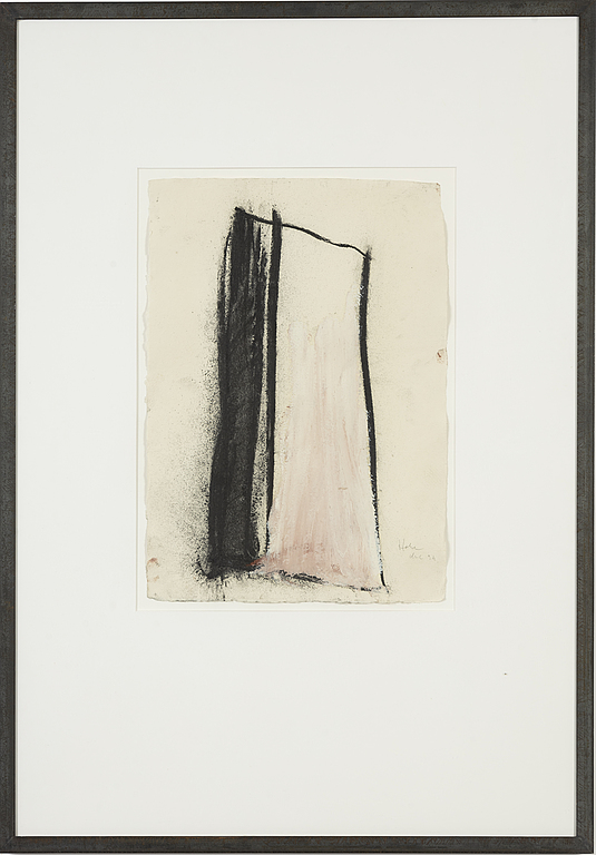 Claes Hake, drawing charcoal and pastell signed and dated 94. - Bukowskis