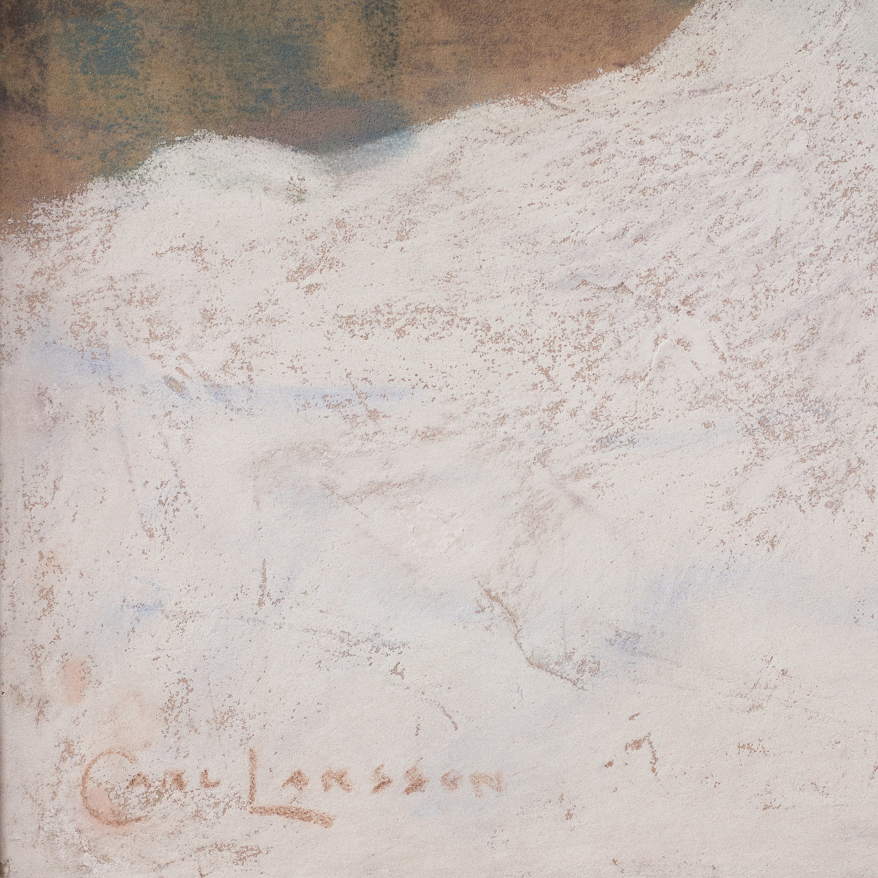 Carl Larsson, "Snö i Grez". - Bukowskis