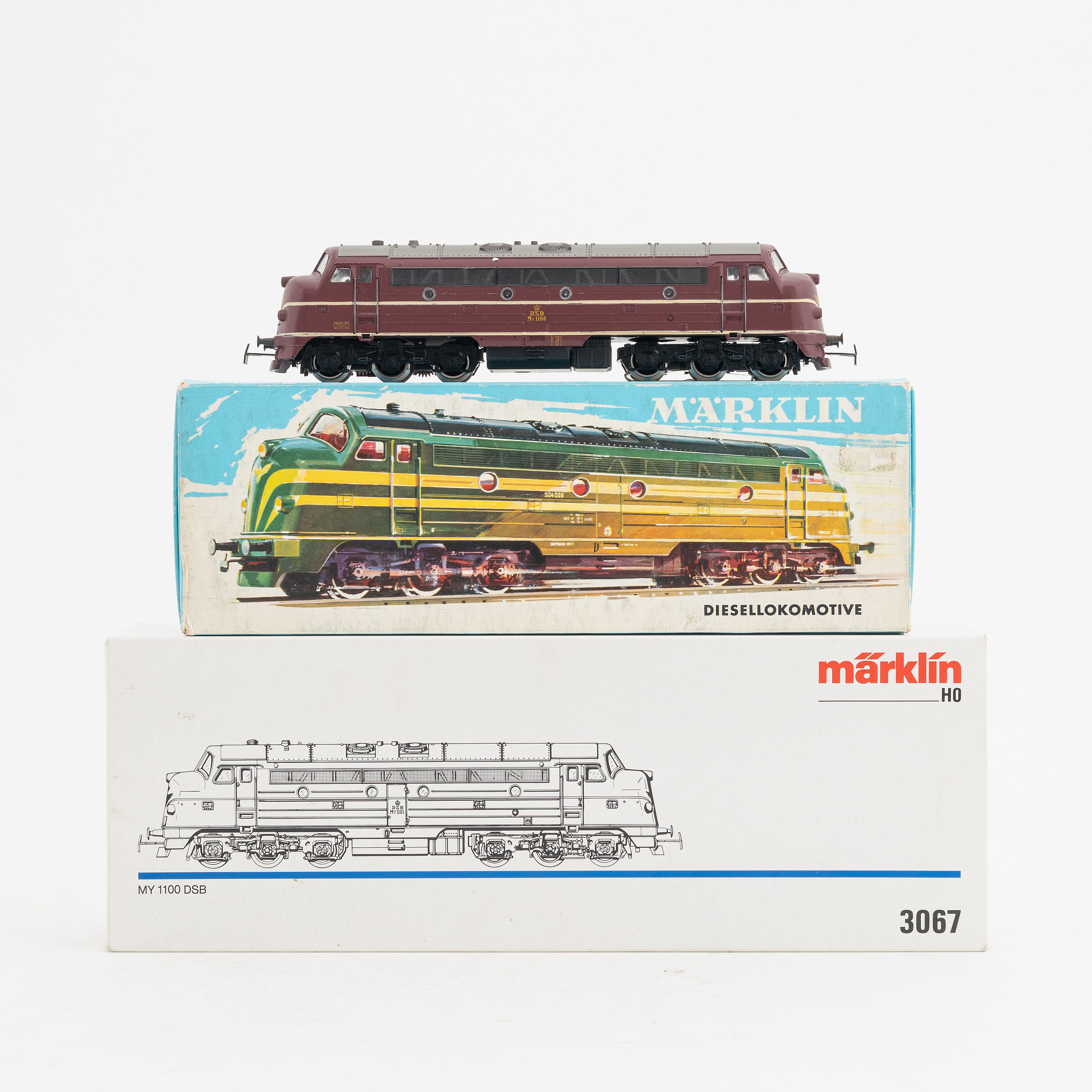 Märklin, 2 diesel locomotives, gauge H0, in boxes. - Bukowskis