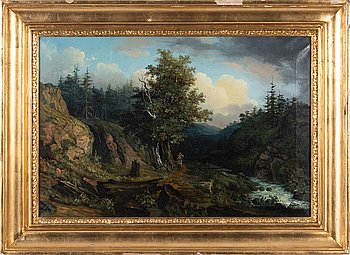 Carl PEter Hallberg, oil on canvas, signerad och daterad 1851. - Bukowskis
