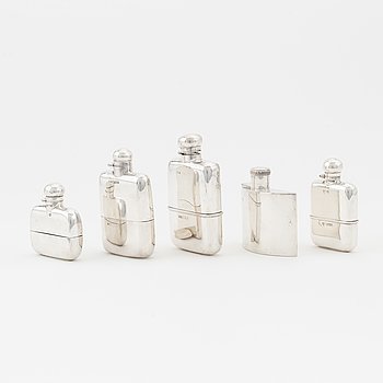 Pluntor, 5 st, silver, England, bl.a. John Collard Vickery, Birmingham ...