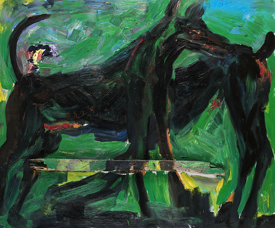 Rainer Fetting, "Two dogs". - Bukowskis