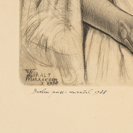 Eduard Wiiralt, etching, signed Eduard Wiiralt and dated neuinöel 1938 ...