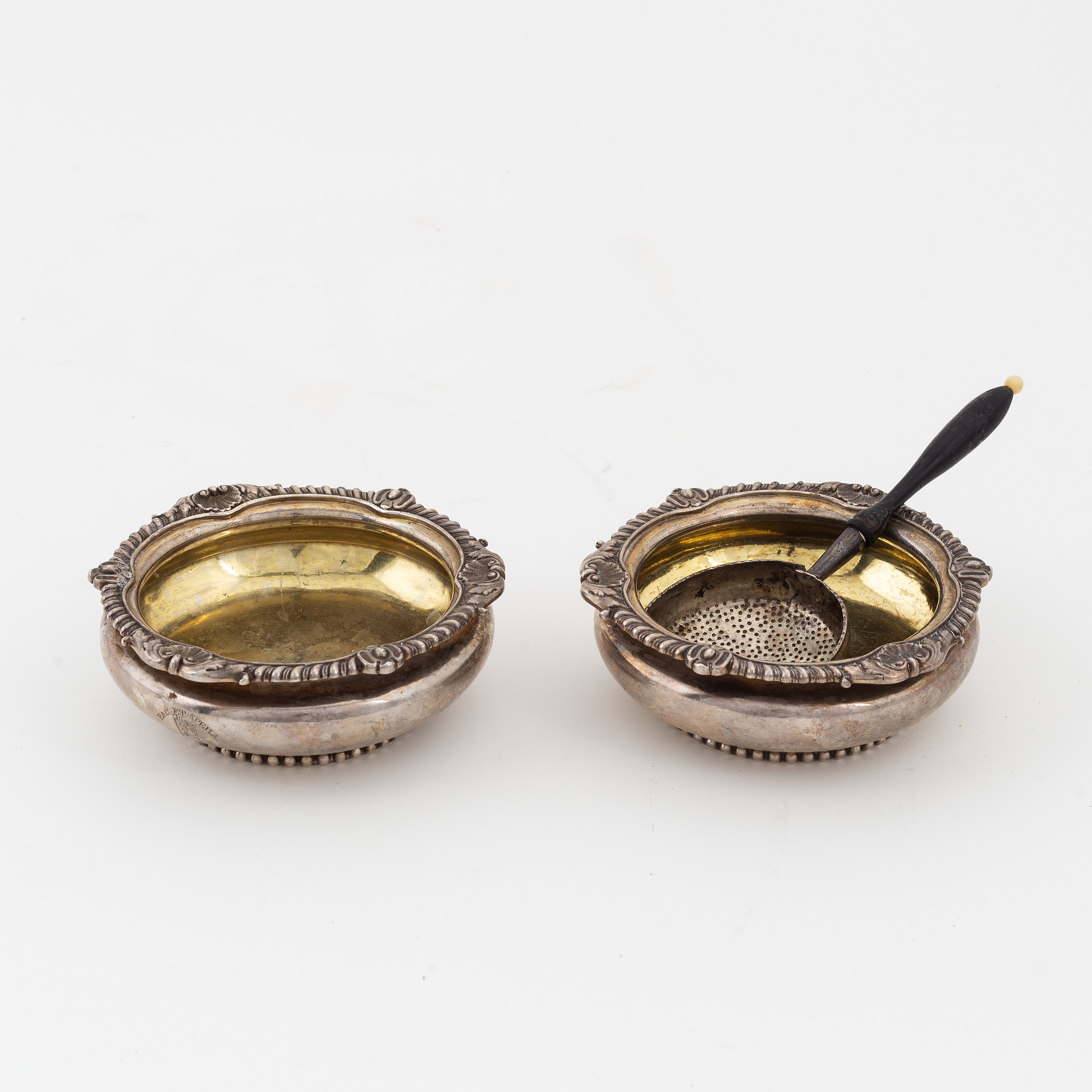 Benjamin Smith II & James Smith III, saltkar, ett par, silver, London ...