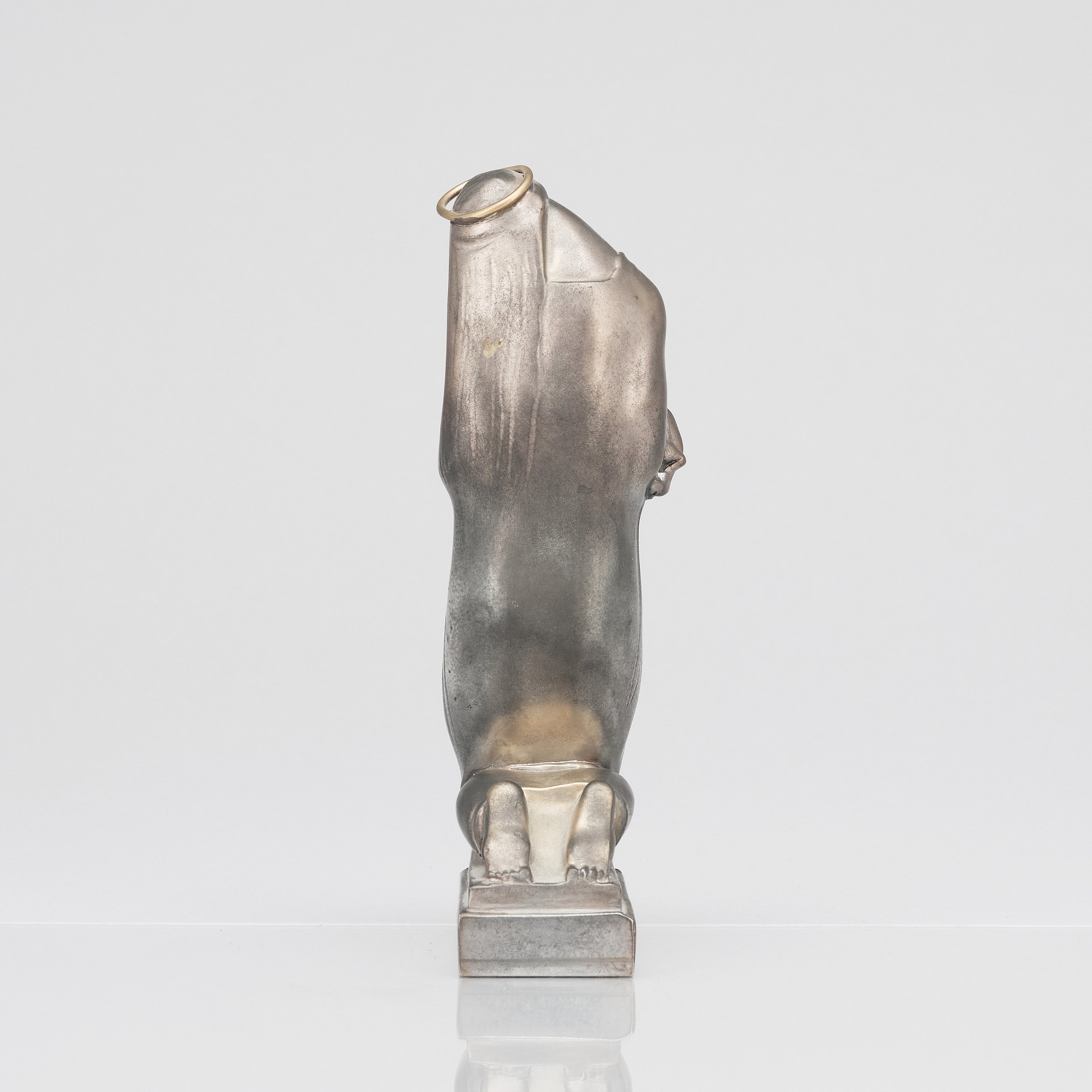 Thorwald Alef, a part gilt pewter sculpture 'Madonna and child', Firma ...