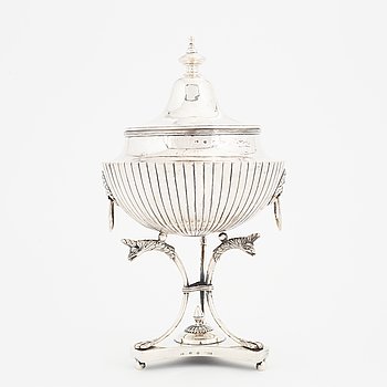 Carl Magnus Ryberg, strösockerskål, silver, empire, Stockholm 1821 ...