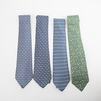 Hermès, 4 st slipsar. - Bukowskis