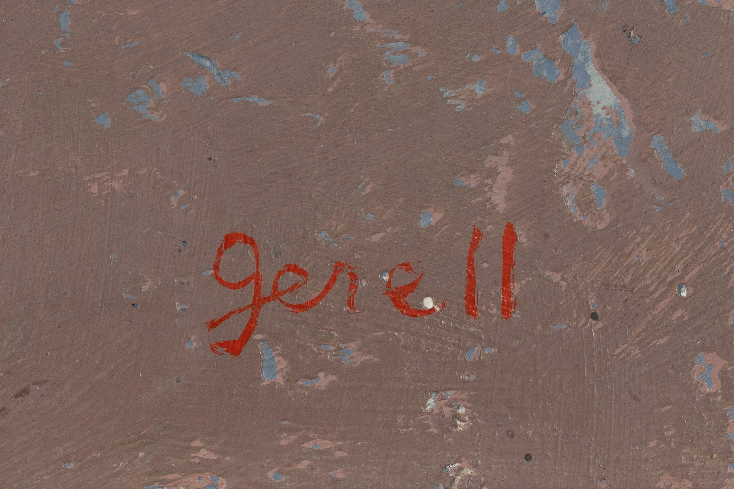 Greta Gerell, olja på duk uppklistrad på pannå, signerad Gerell. - Bukowskis