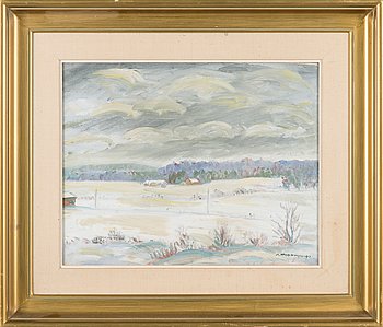 Arvo Makkonen, oil on board, signed and dated-47. - Bukowskis
