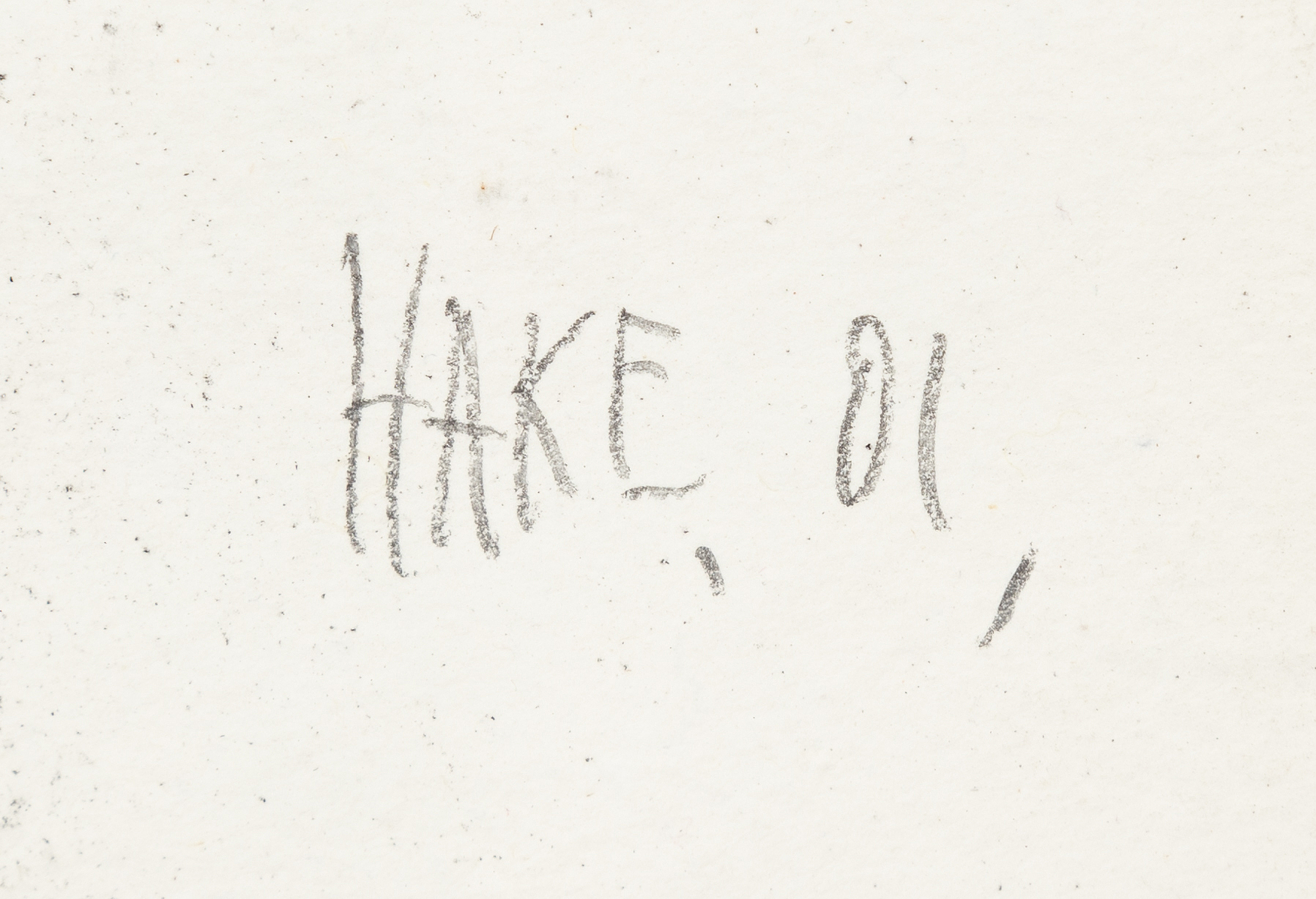 Claes Hake, mixed media on paper, signed and dated -01. - Bukowskis