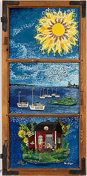 Bengt Elde, oil on panel, 3 parts, signed. - Bukowskis