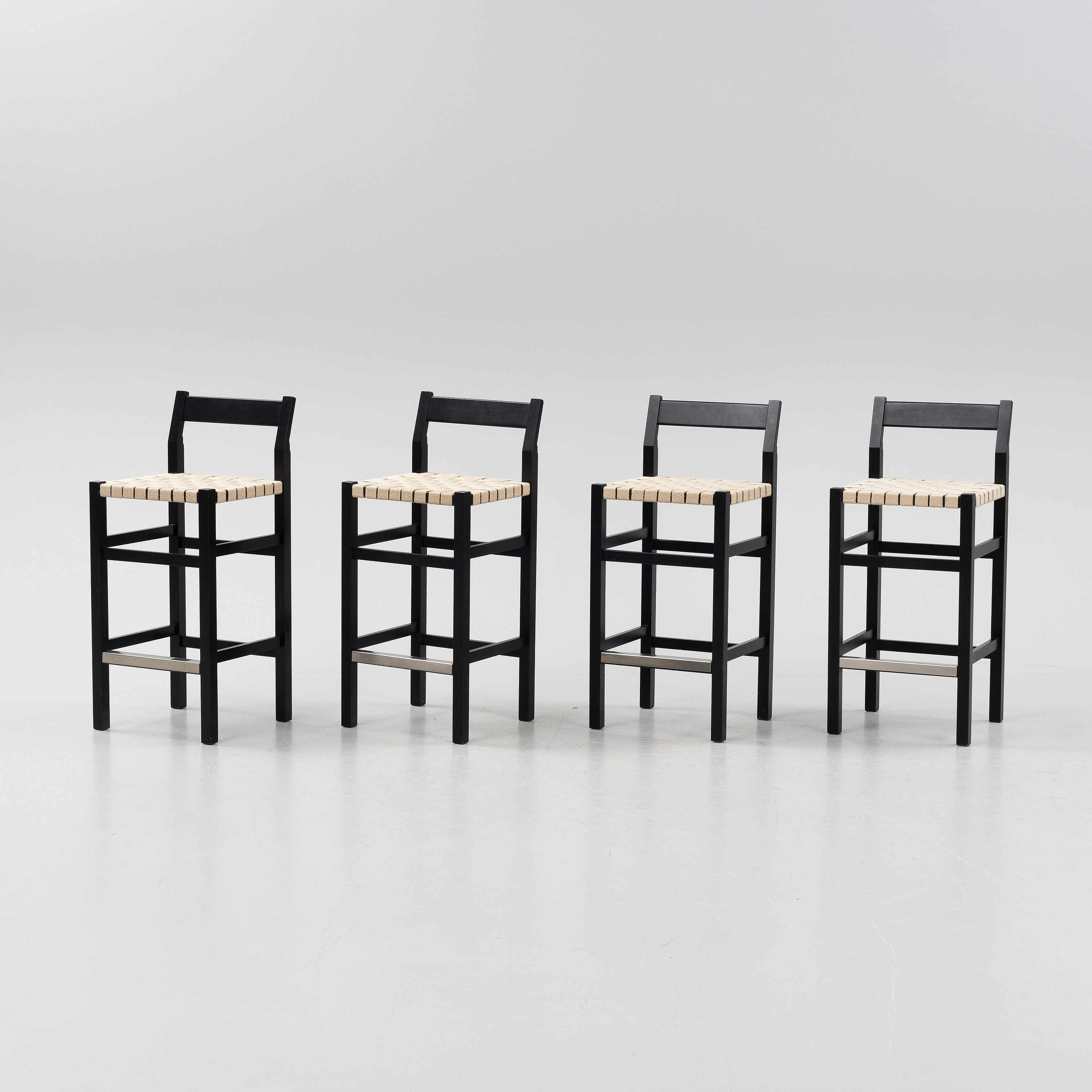 John Kandell, barstolar, 4st, "Schablon", Källemo. - Bukowskis