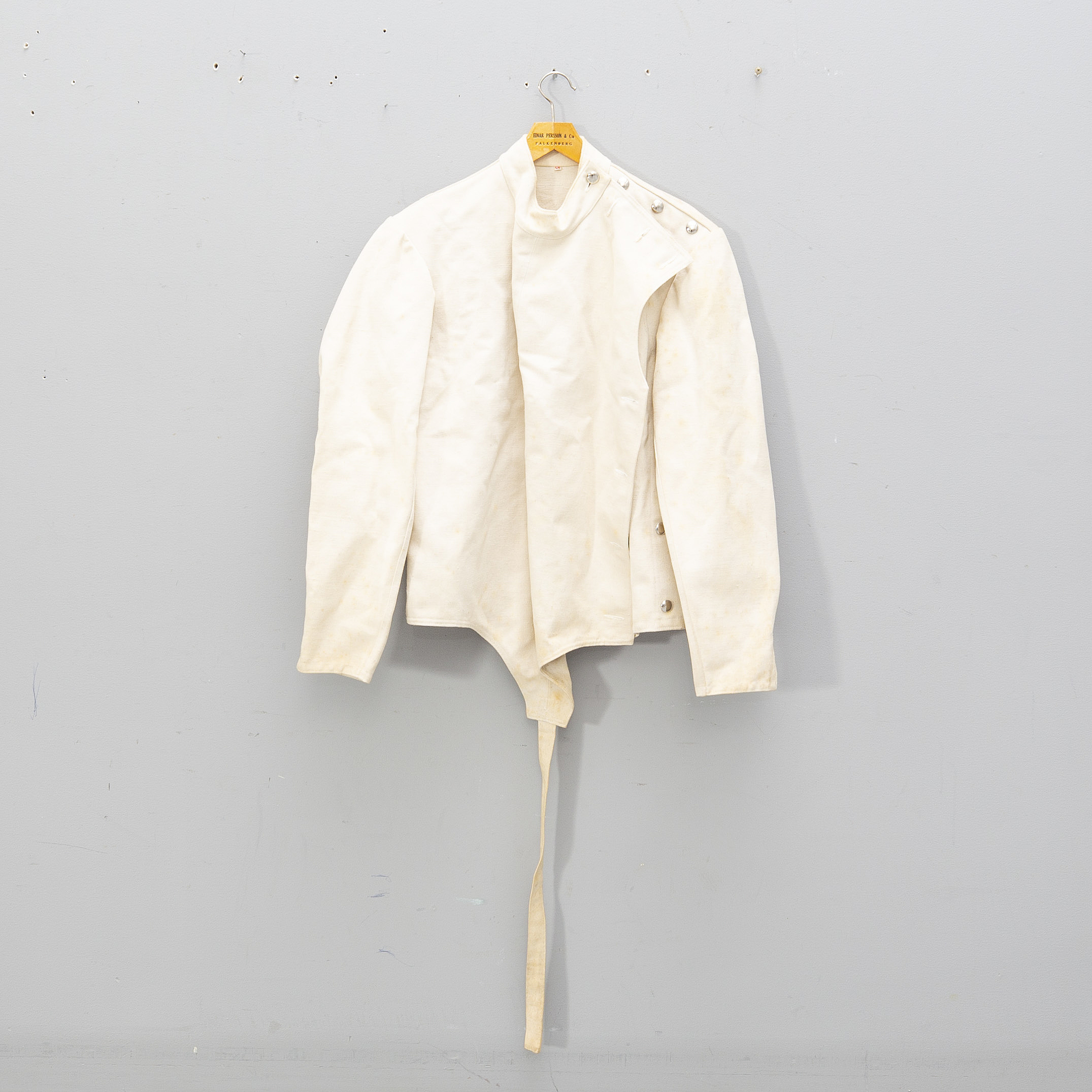 A French set of sword, mask and clothing for fencing, mid/second part ...