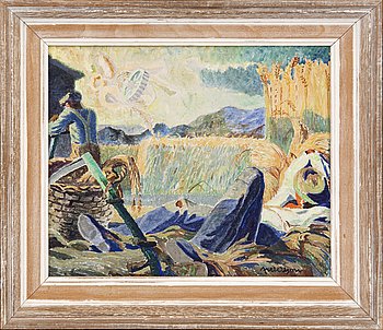 Axel Olson, olja på duk, signerad. - Bukowskis