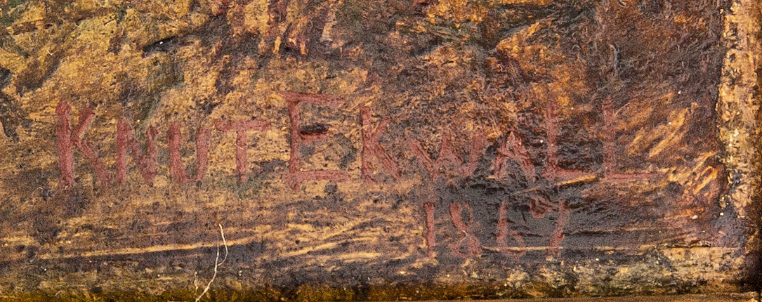 Knut Ekwall, olja på pannå signerad och daterad 1867. - Bukowskis