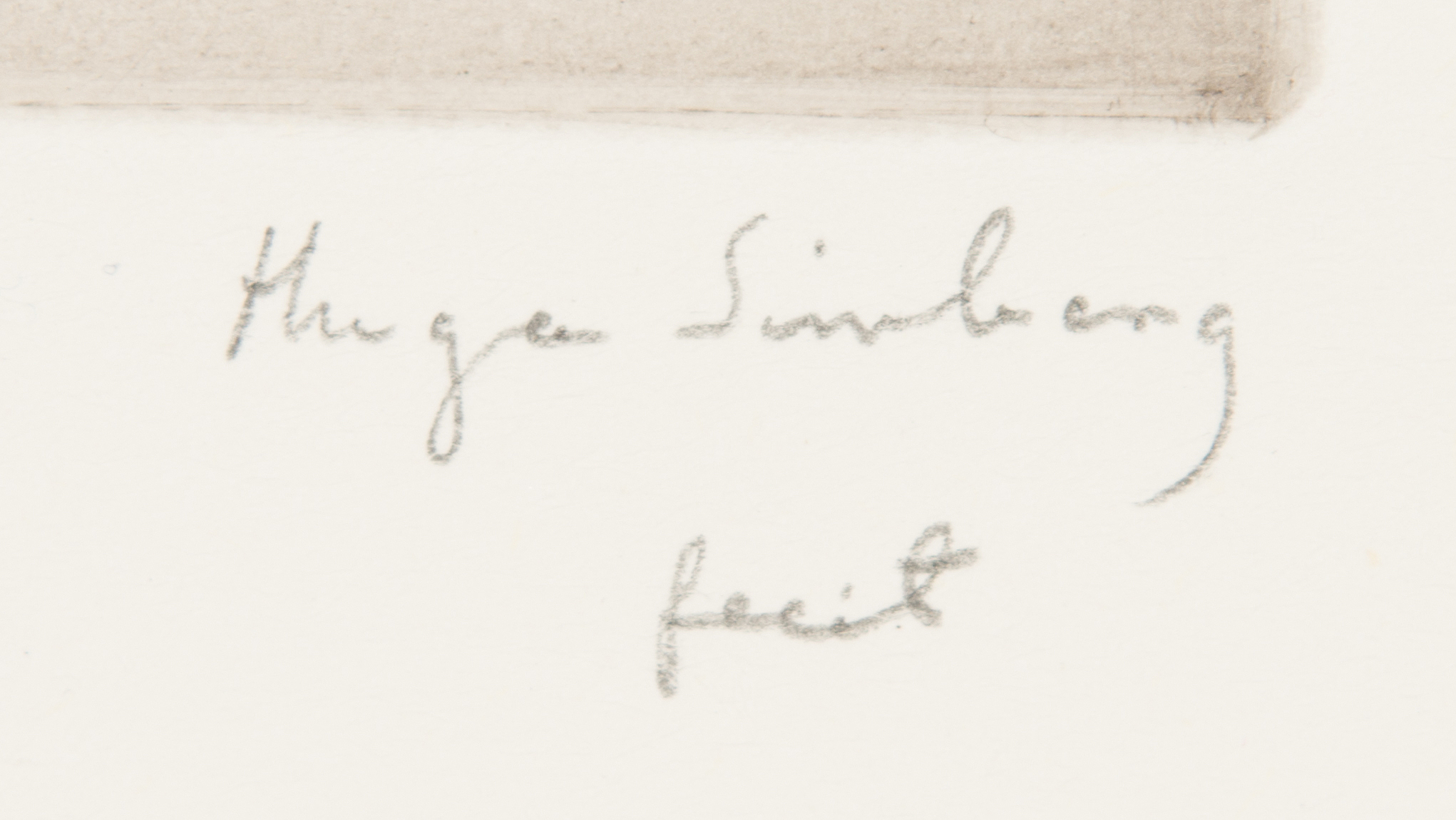 Hugo Simberg, line-etching, signed fecit. - Bukowskis