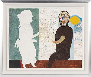 Max Papart, collage/mixed media, signed. - Bukowskis