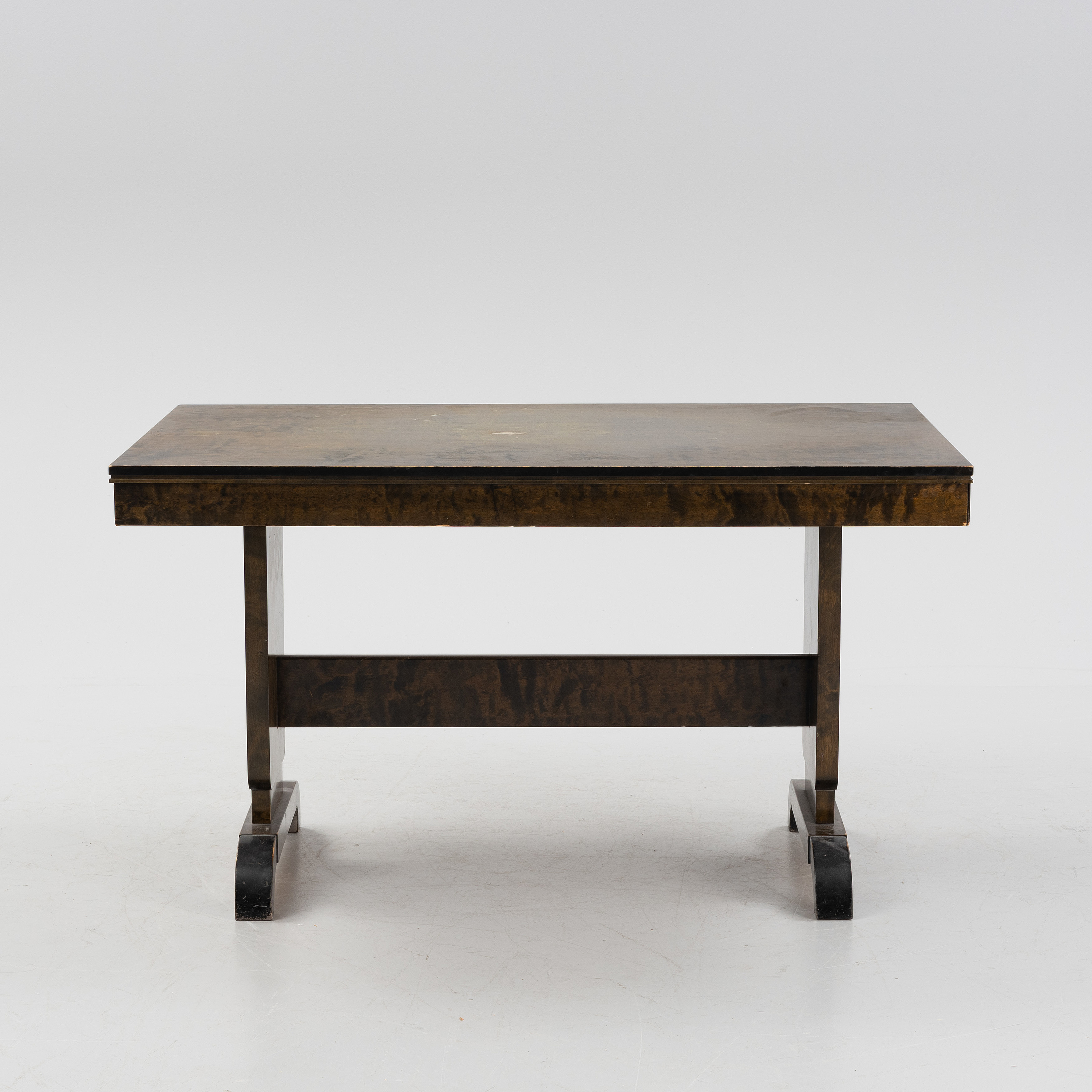 A Swedish Grace birch dining table and four chairs, 1920's/1930's ...