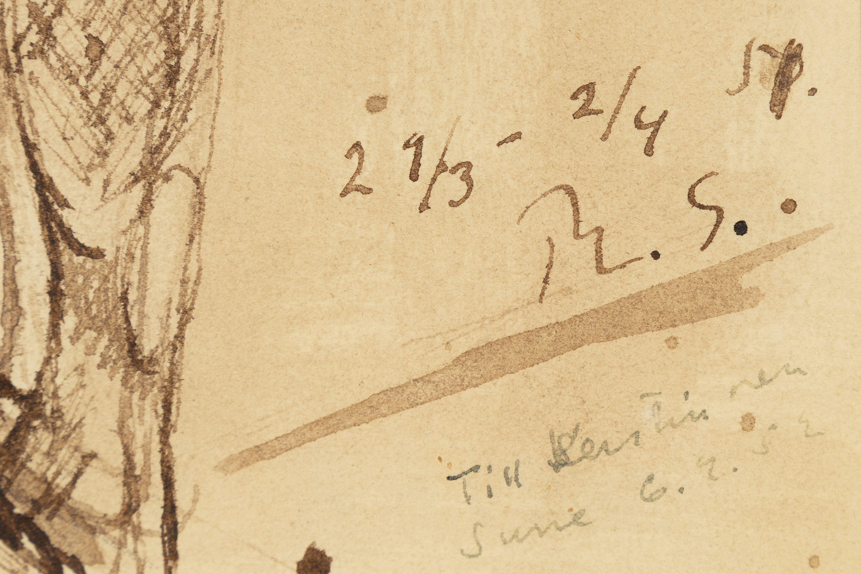 Ragnar Sandberg, ink drawings, 2, one signed, dated -51. - Bukowskis