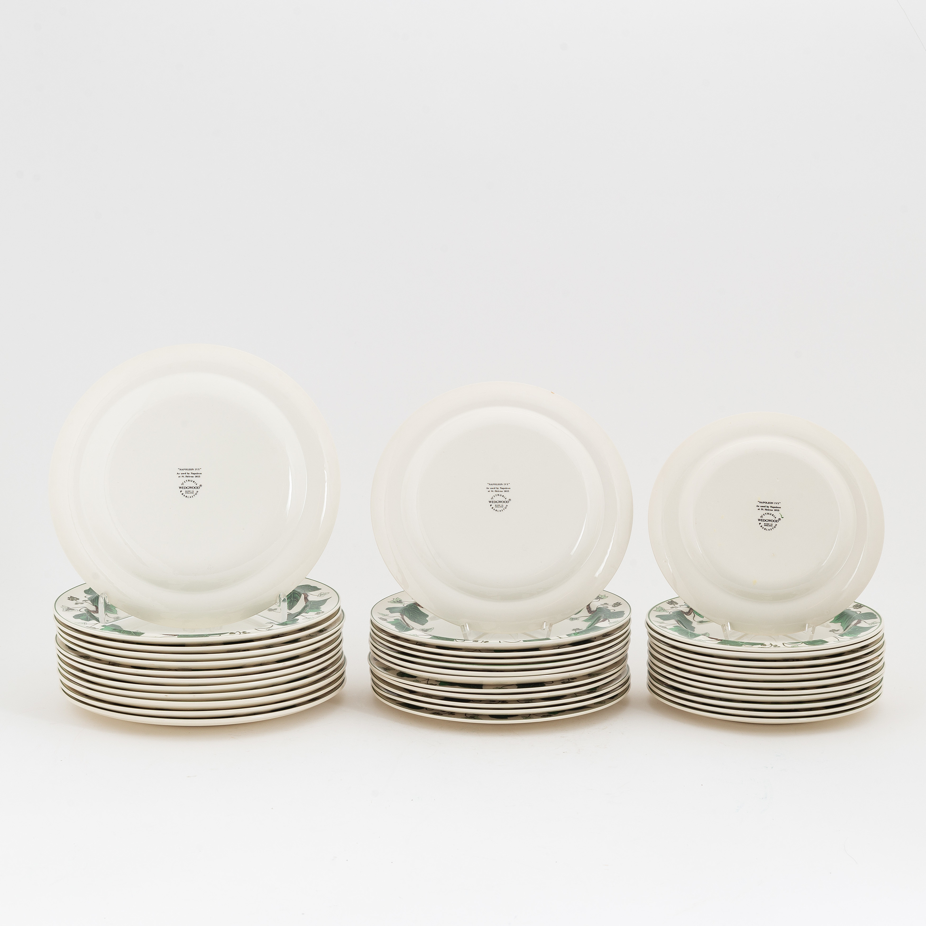 A 36-piece 'Napoleon Ivi' flintware dinner service, Wedgwood, England ...
