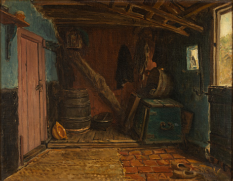 Ferdinand Fagerlin, oil/sketch on papaer-panel. - Bukowskis