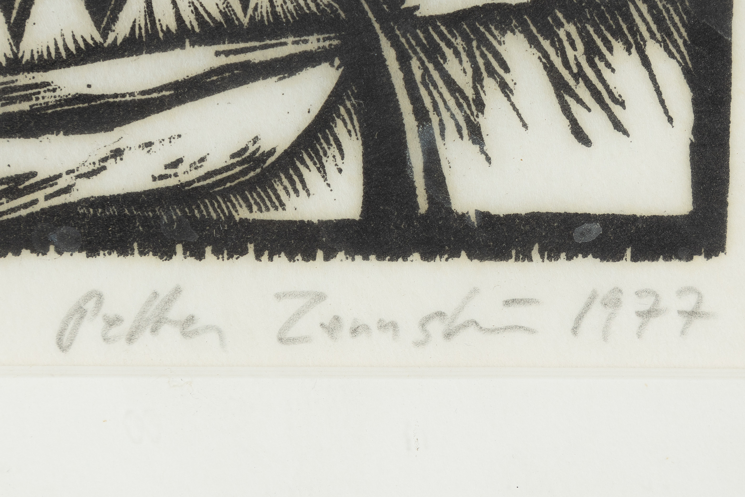 Petter Zennström, wood cut, 1977, signed. - Bukowskis