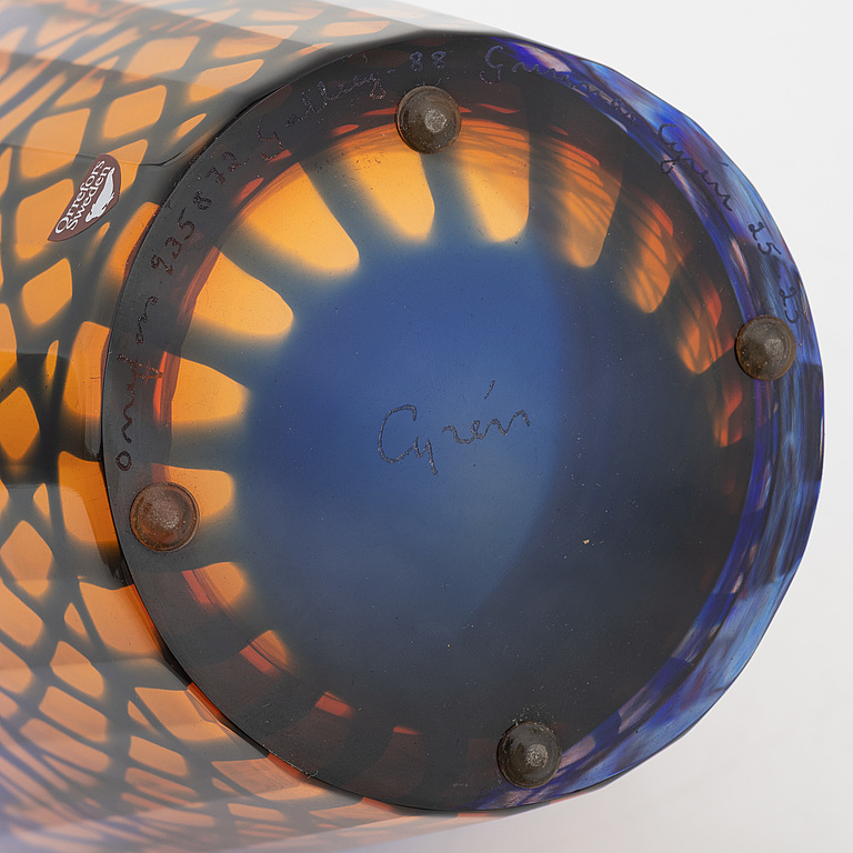 Gunnar Cyrén, a graal vase, 'Arkadien', Orrefors GAllery, signed, dated ...