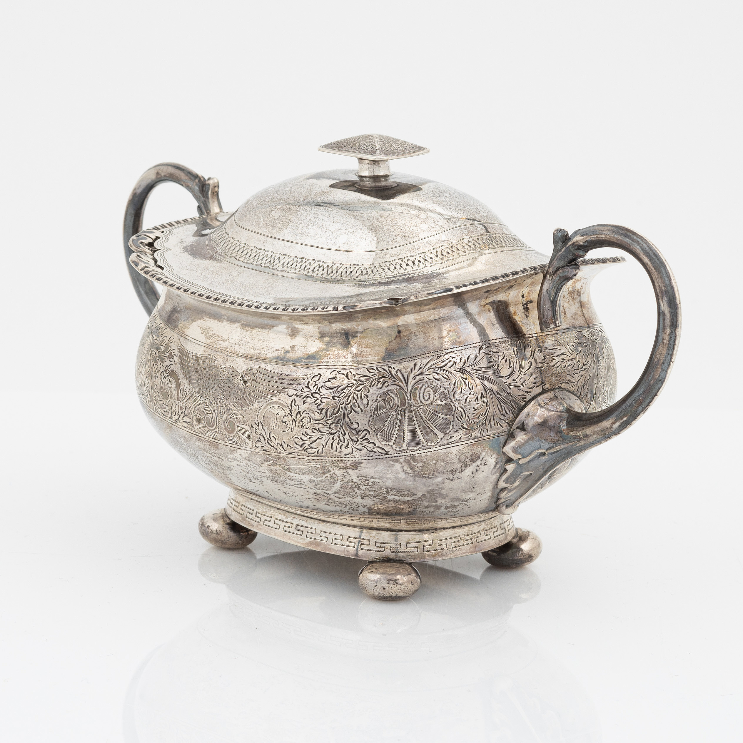 A Silver sugar box, mark of George Ashforth & Co (George Ashforth ...