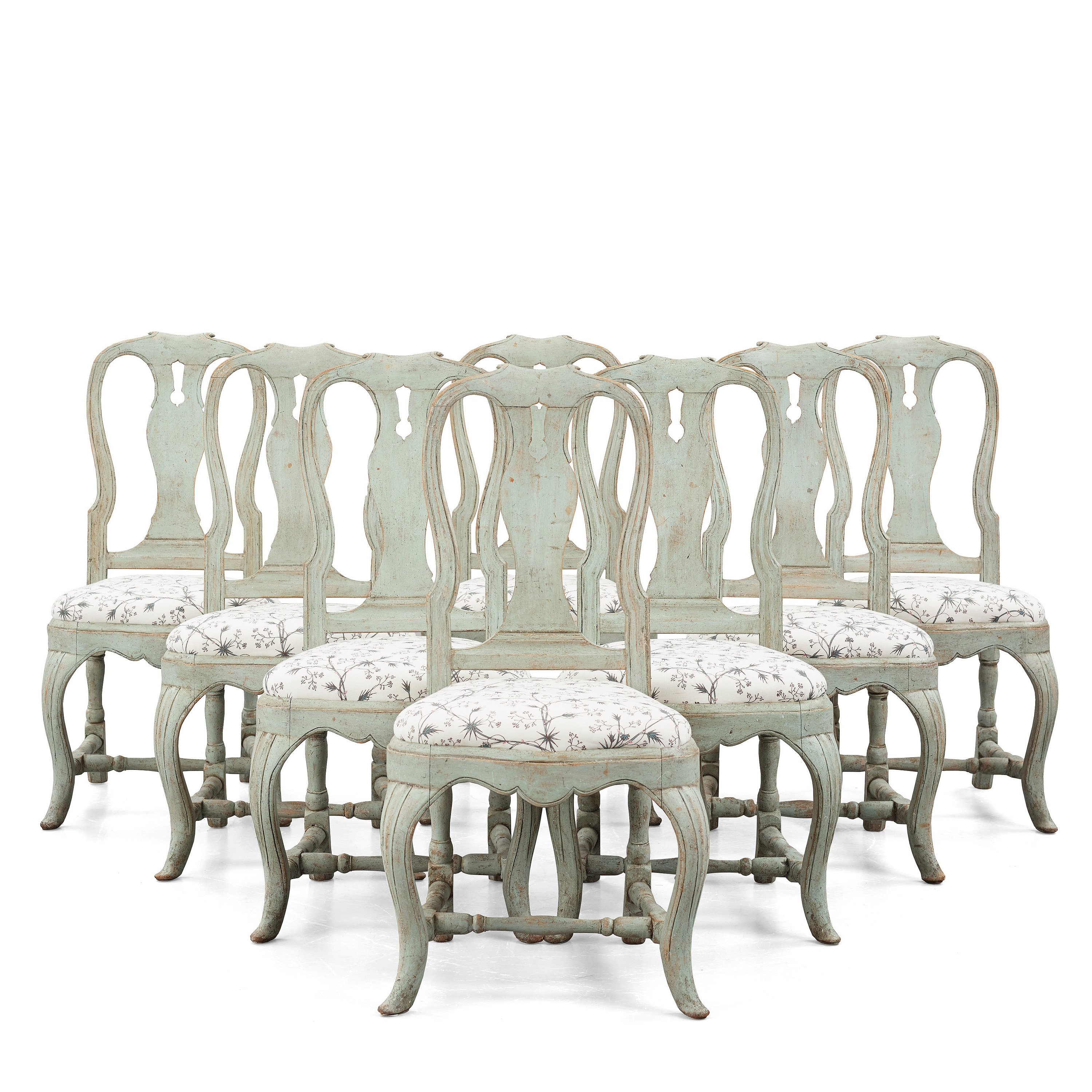 A set of eight Swedish Rococo chairs. - Bukowskis