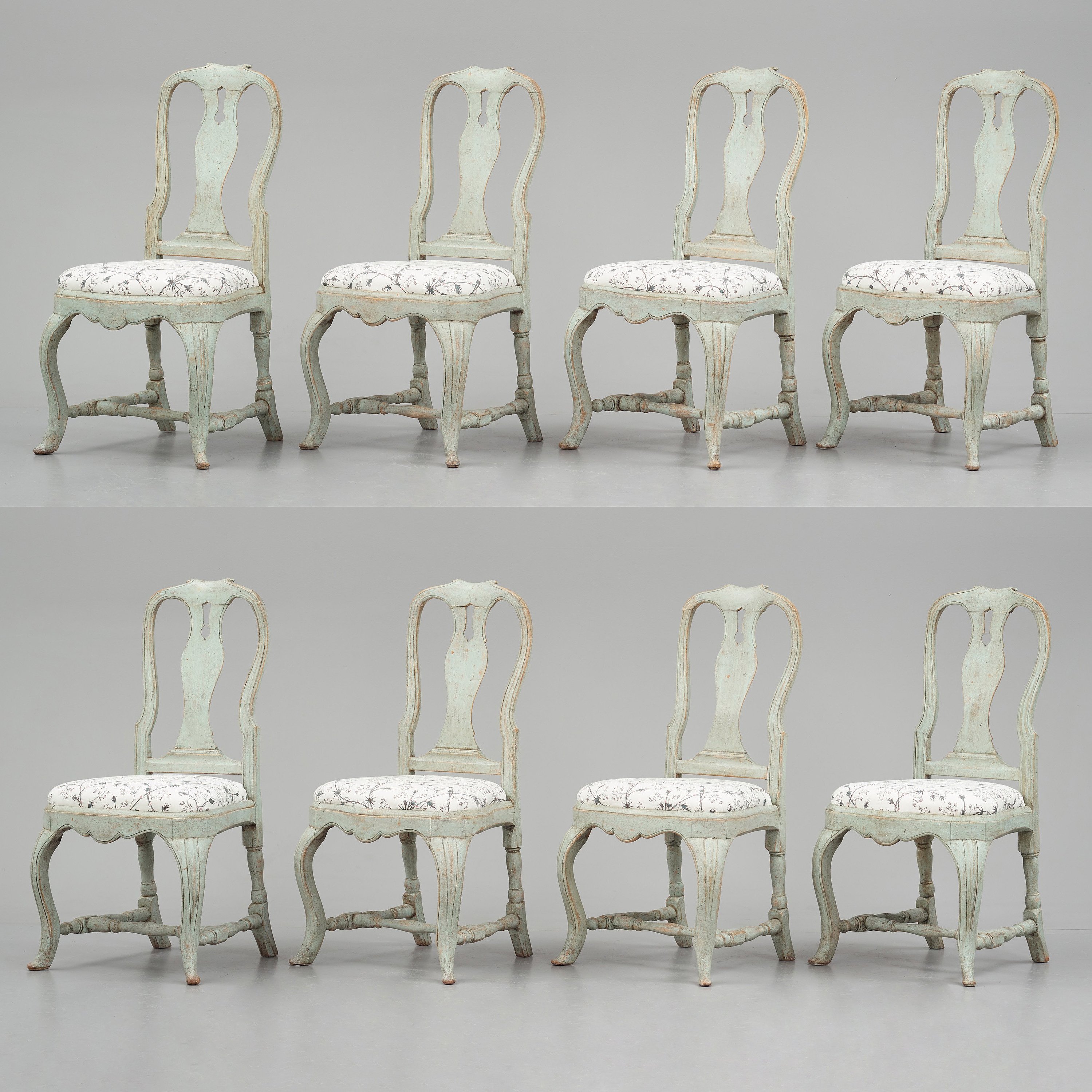 A set of eight Swedish Rococo chairs. - Bukowskis