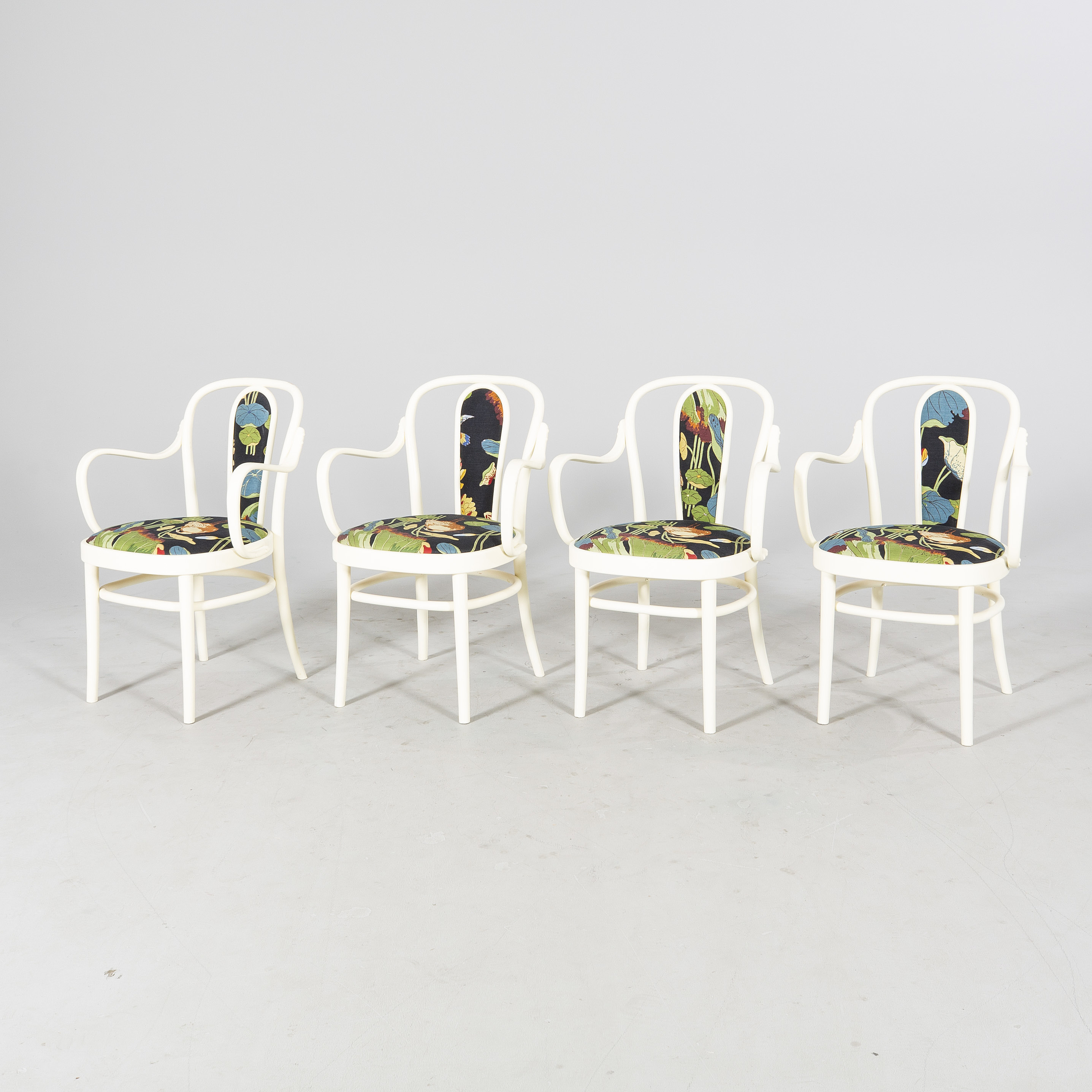 A set of four Gemla möbler armchairs later part of the 20th century ...