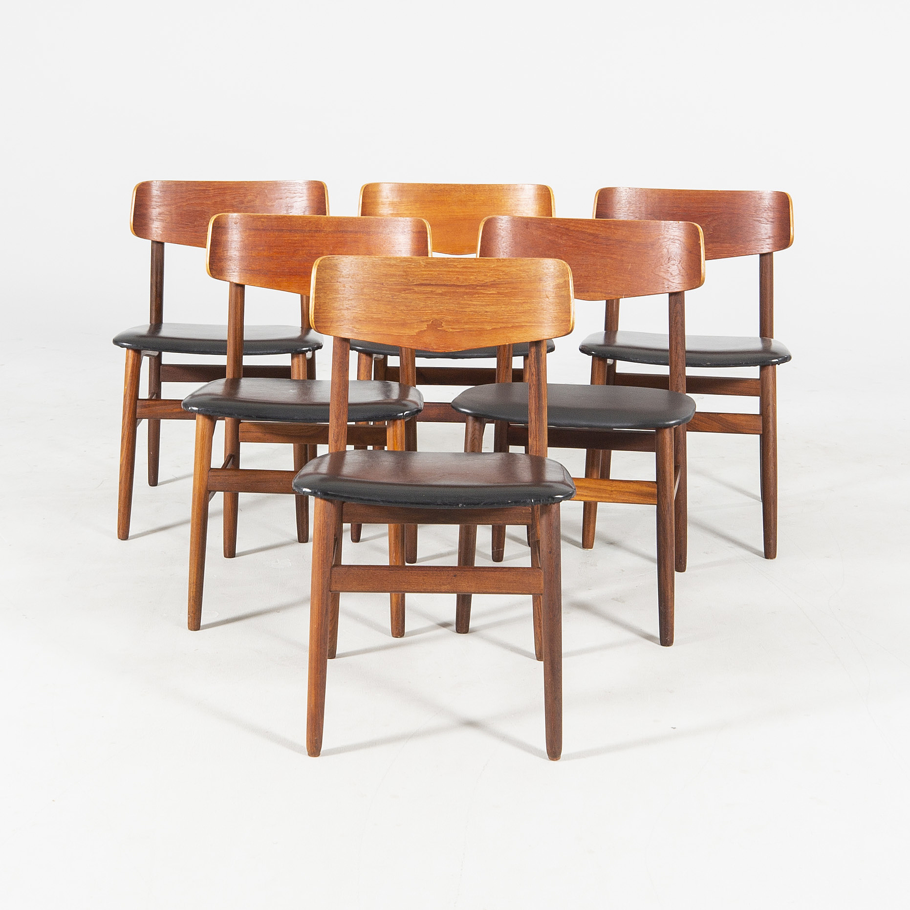 A set of six 1960s Danish teak chairs. - Bukowskis